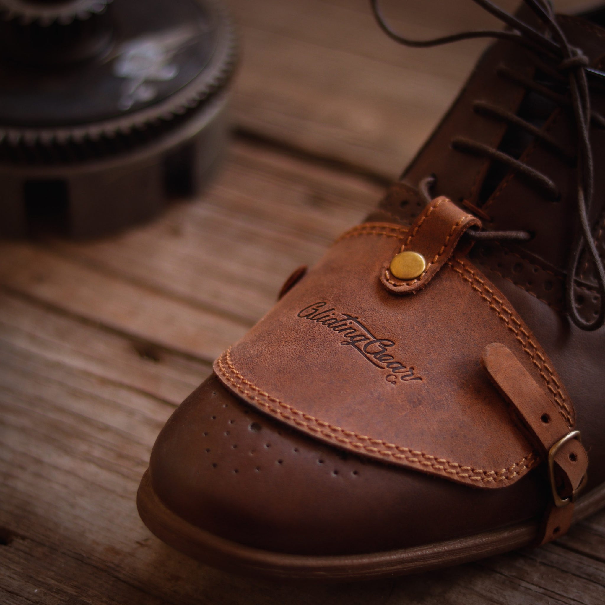 Buy Stylish GlidingGear's Tobacco Brown Leather Shoe Protector ...